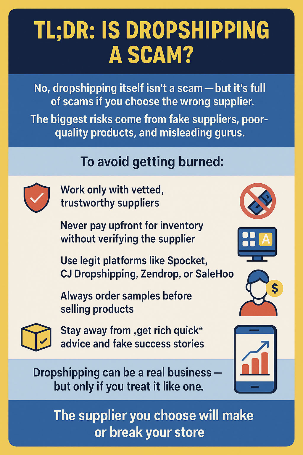 Is Dropshipping a Scam? How to Avoid Fake or Scam Dropshipping Suppliers
